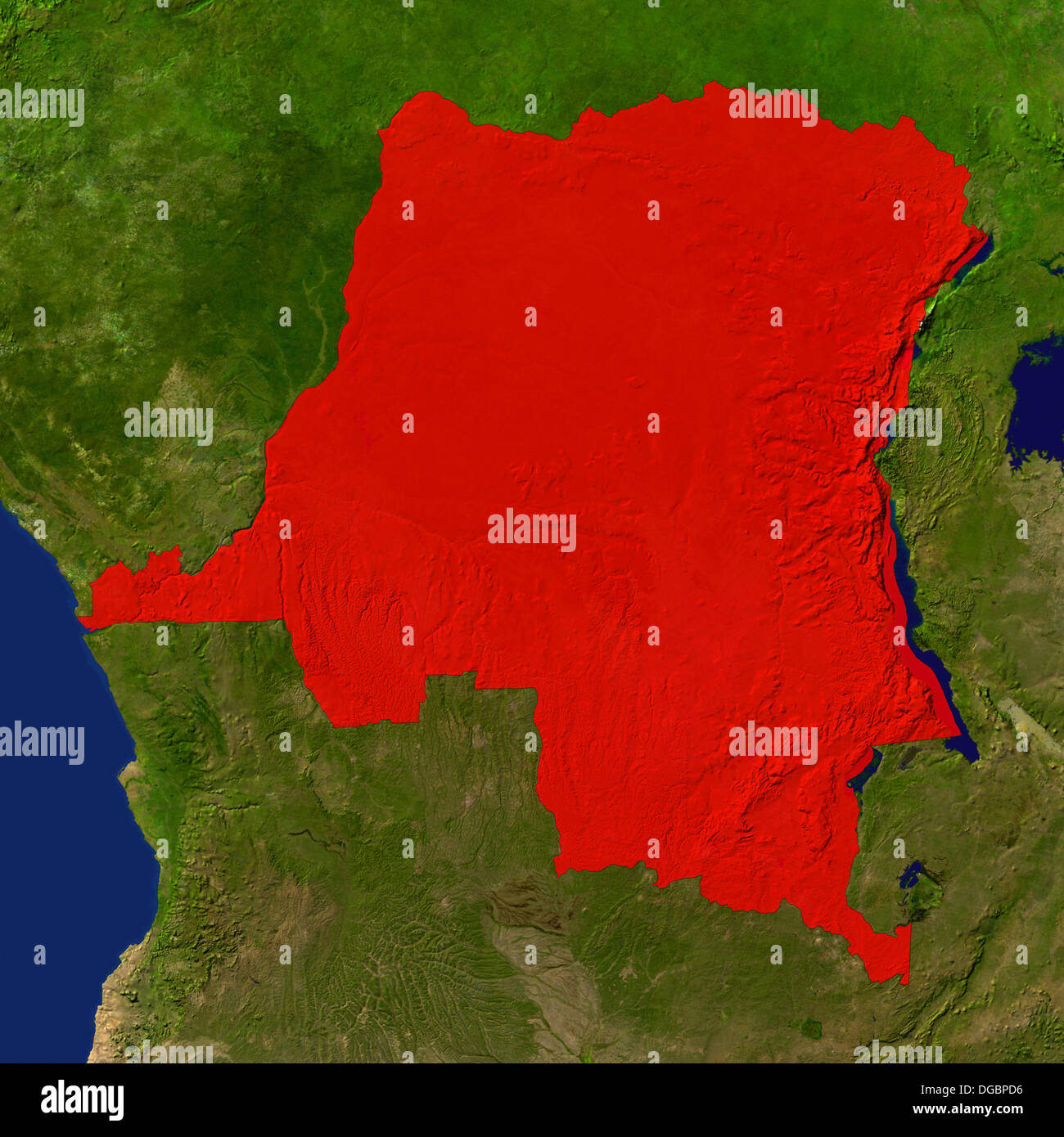 Map satellite geography congo hi-res stock photography and images - Alamy
