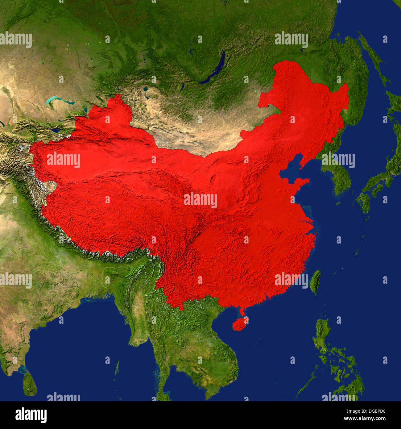 China satellite image hi-res stock photography and images - Alamy