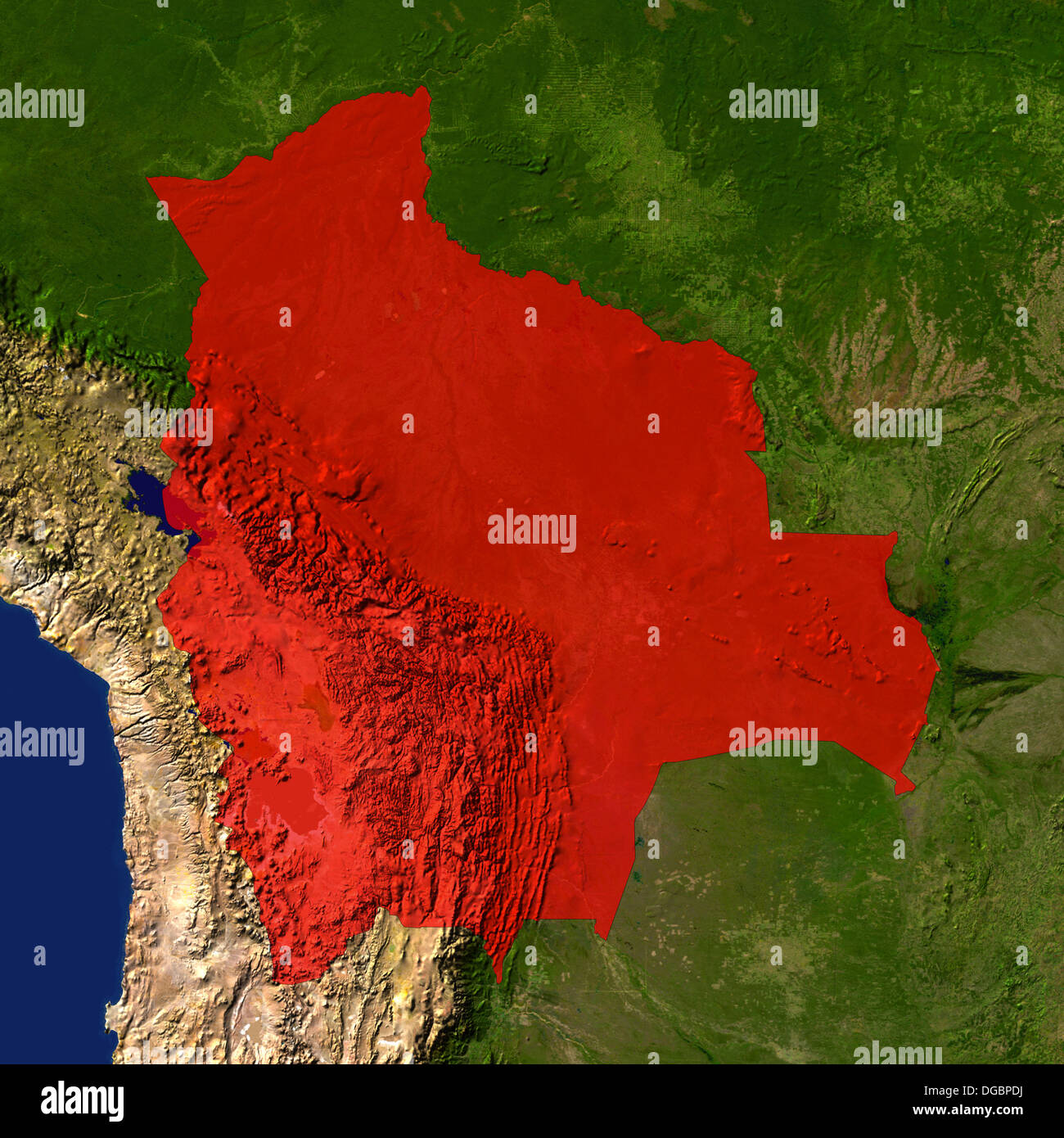 Bolivia Physical Map
