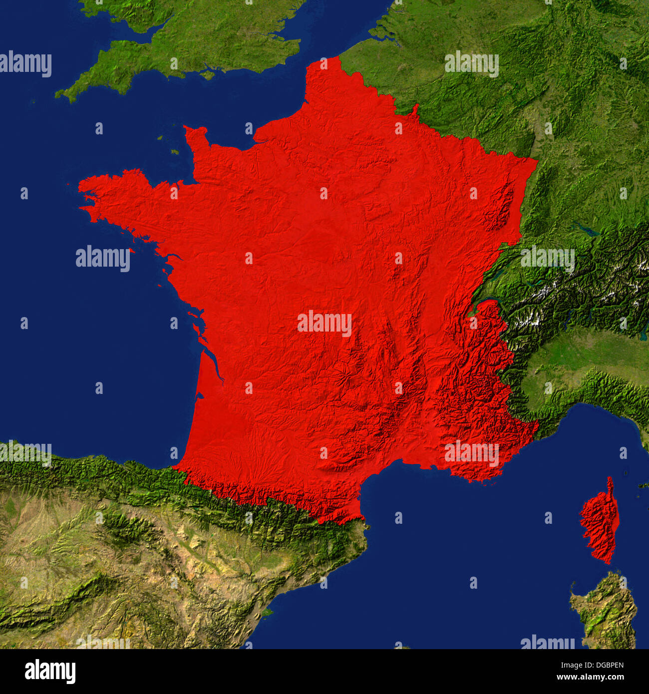 Map of europe france highlighted hi-res stock photography and images ...