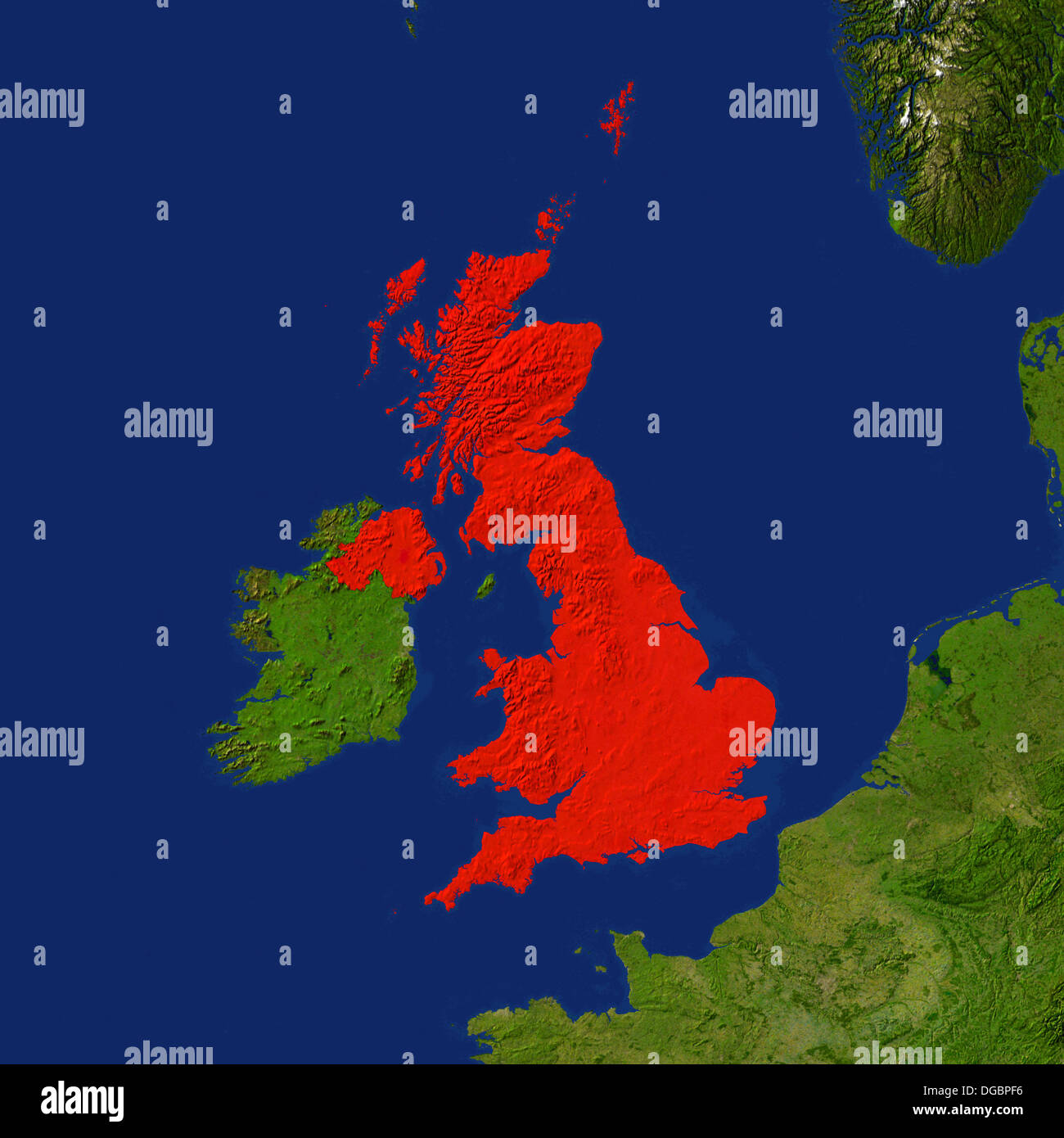 Uk map satellite image hi-res stock photography and images - Alamy