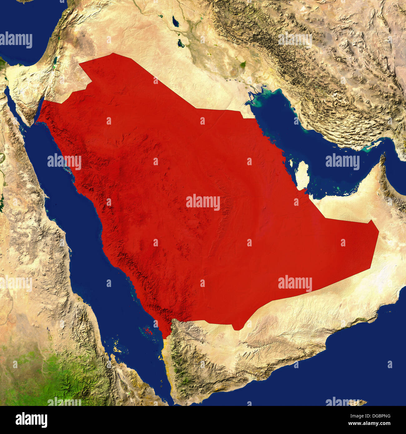 Satellite image of saudi arabia hi-res stock photography and images - Alamy