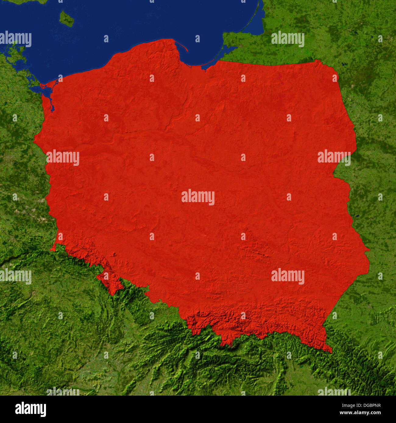 Poland map highlighted hi-res stock photography and images - Alamy
