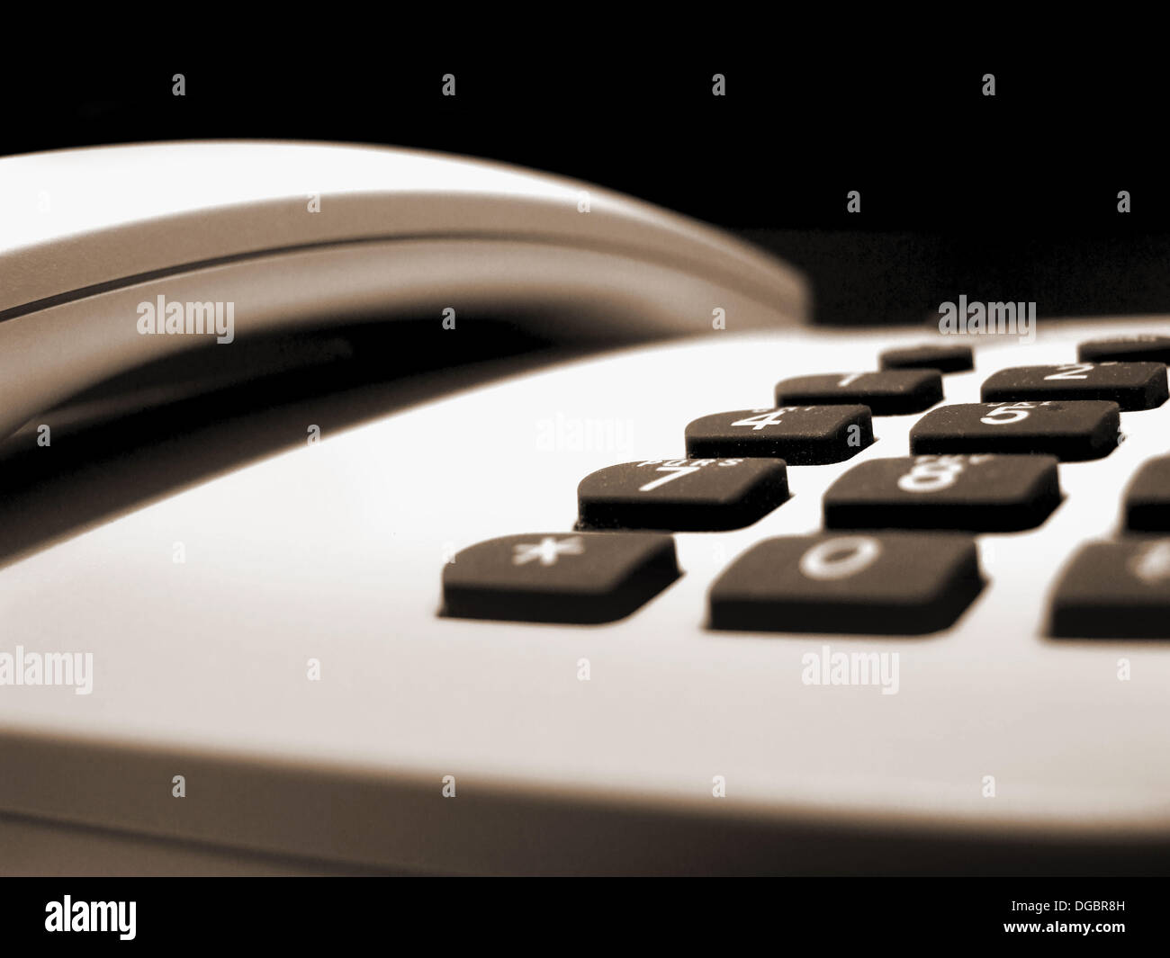 Close up of keys on a classic desktop phone Stock Photo - Alamy