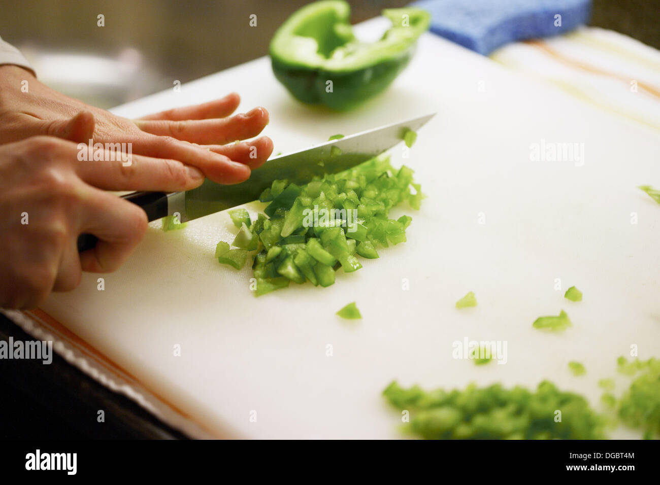 Person Dicing Vegetables High Resolution Stock Photography and Images ...