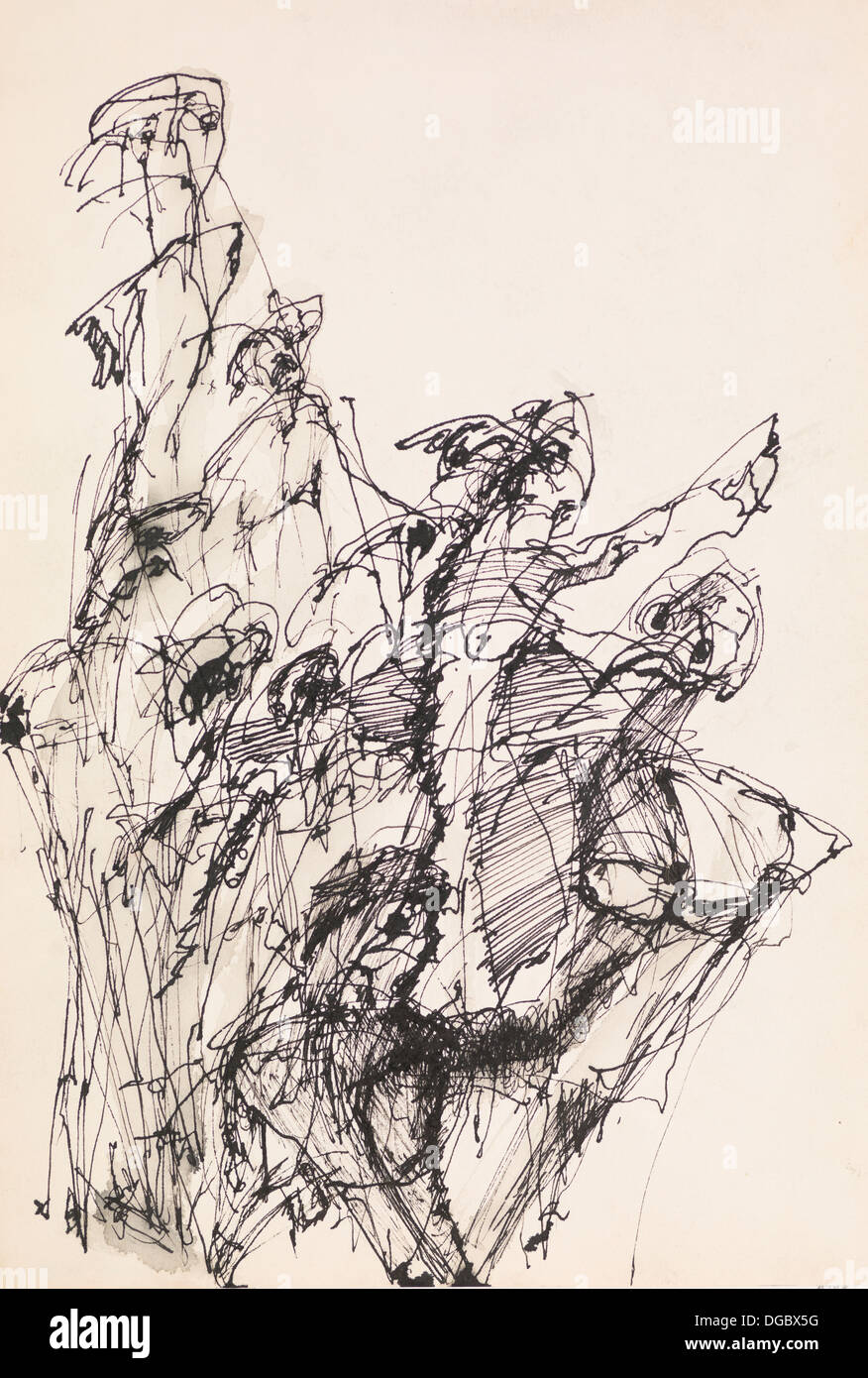 Pen and ink on tracing paper hi-res stock photography and images - Alamy