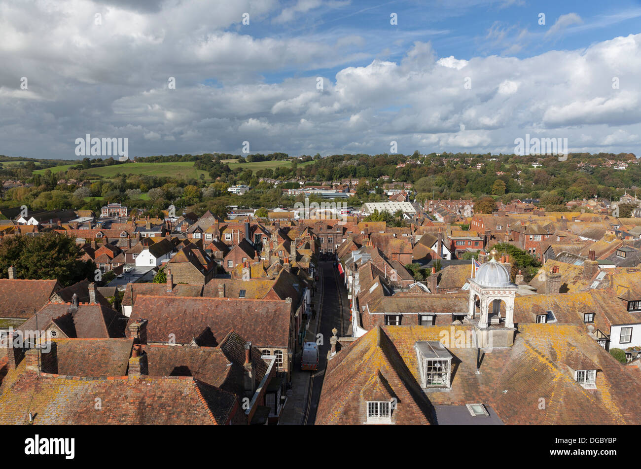 The view over the rooftops of Rye, East Sussex, England Stock Photo - Alamy