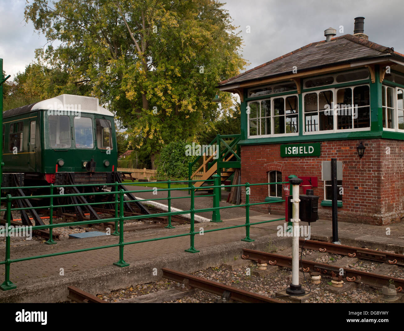 The train station in the small village of Isfield, Sussex Stock Photo ...