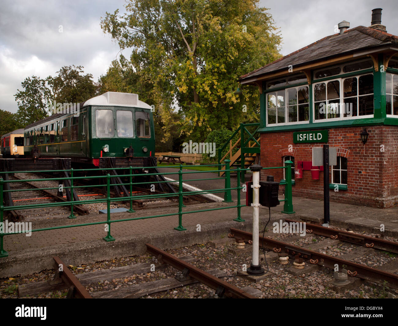 The train station in the small village of Isfield, Sussex Stock Photo ...