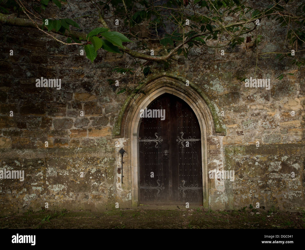 A back door in St Margaret's Church in Isfield Stock Photo - Alamy