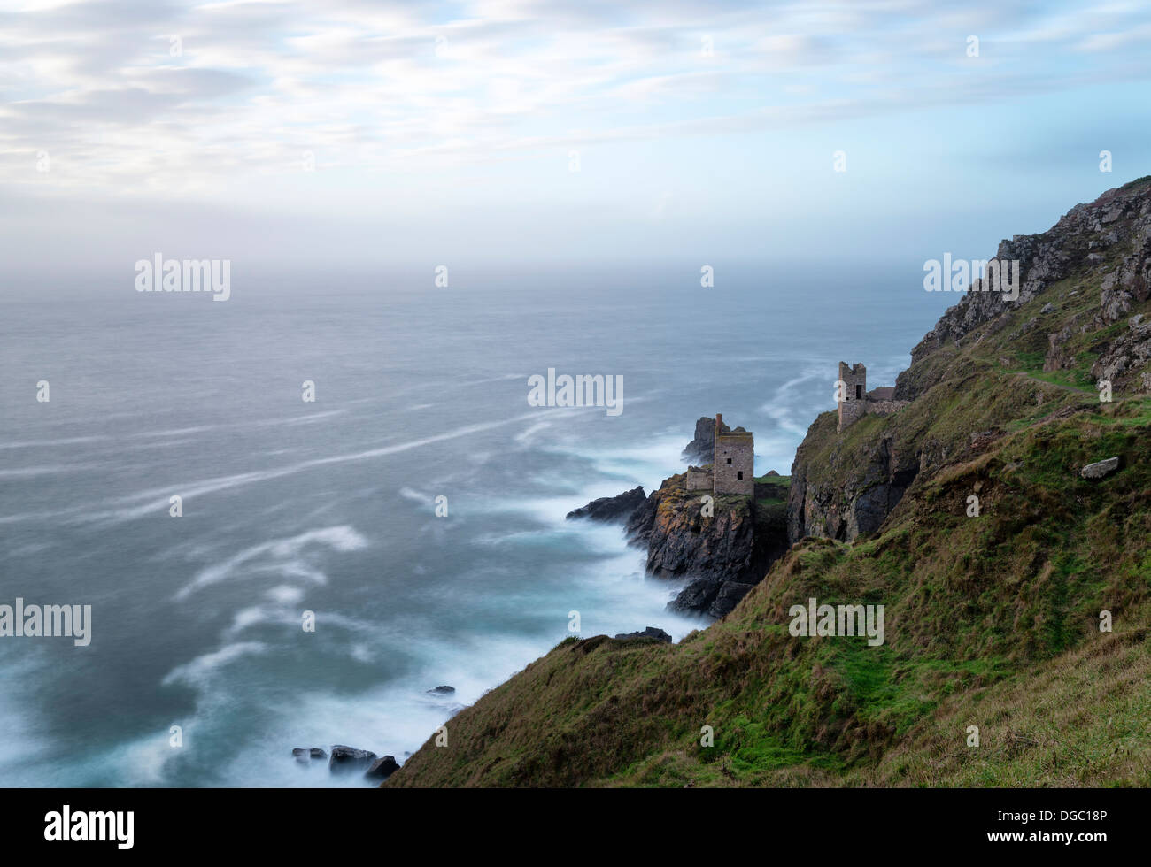 The Crowns at Botallack near Lands End in Cornwall, iconic ruins left ...