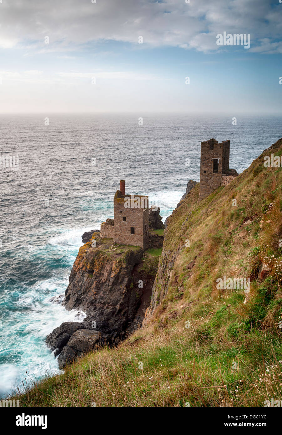 The Crowns at Botallack near Lands End in Cornwall, iconic ruins left ...