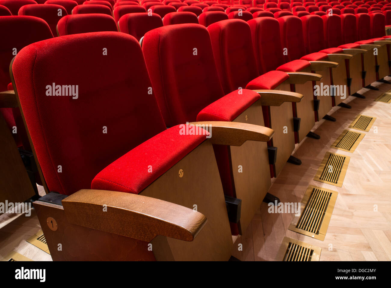 Red seats in a theater and opera Stock Photo - Alamy