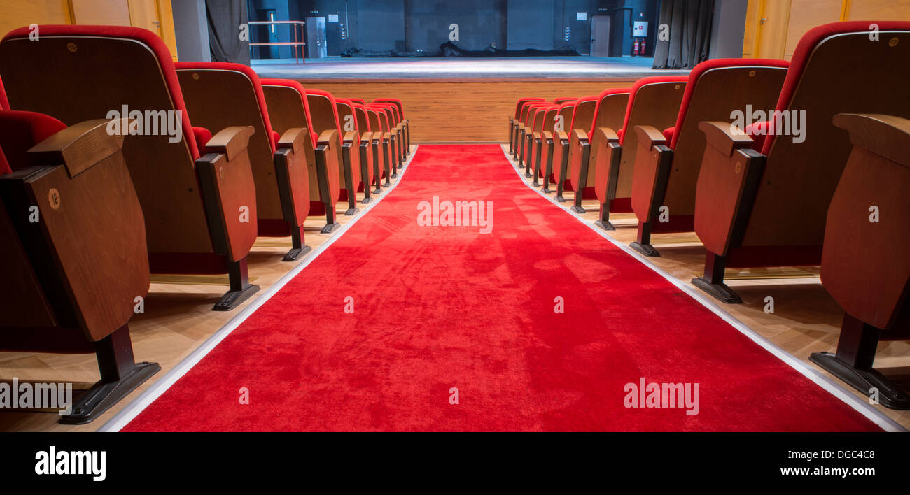 Red seats in a theater and opera Stock Photo - Alamy