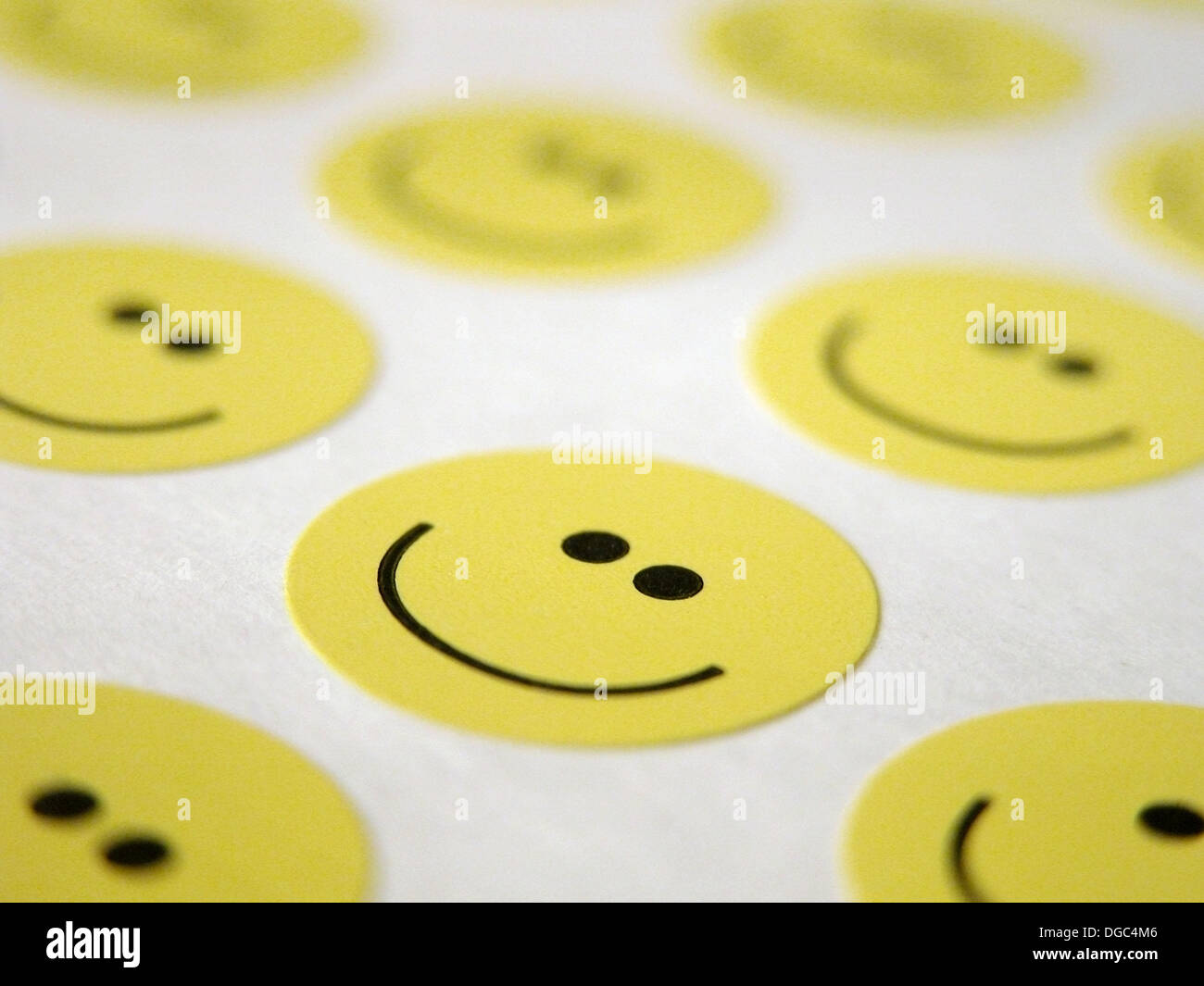 Happy face stickers Stock Photo - Alamy