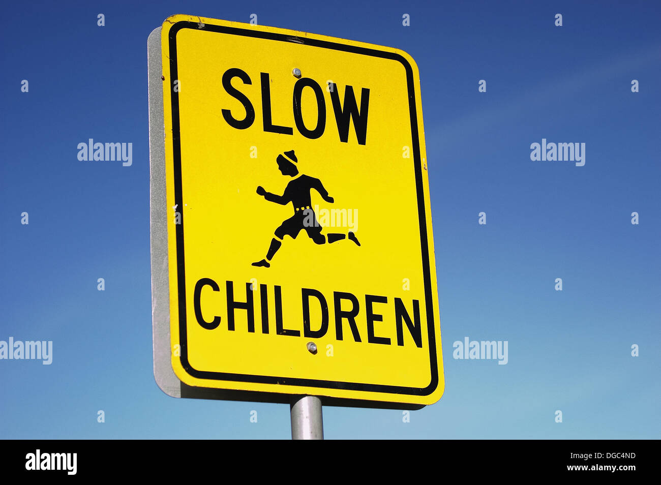 Slow children sign Stock Photo - Alamy