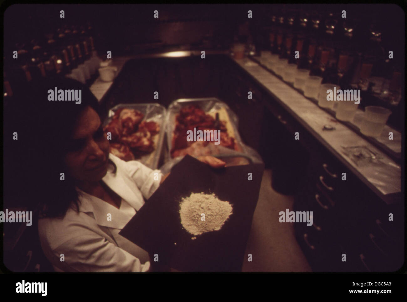 This image shows a laboratory procedure used by the EPA in Las Vegas to ...