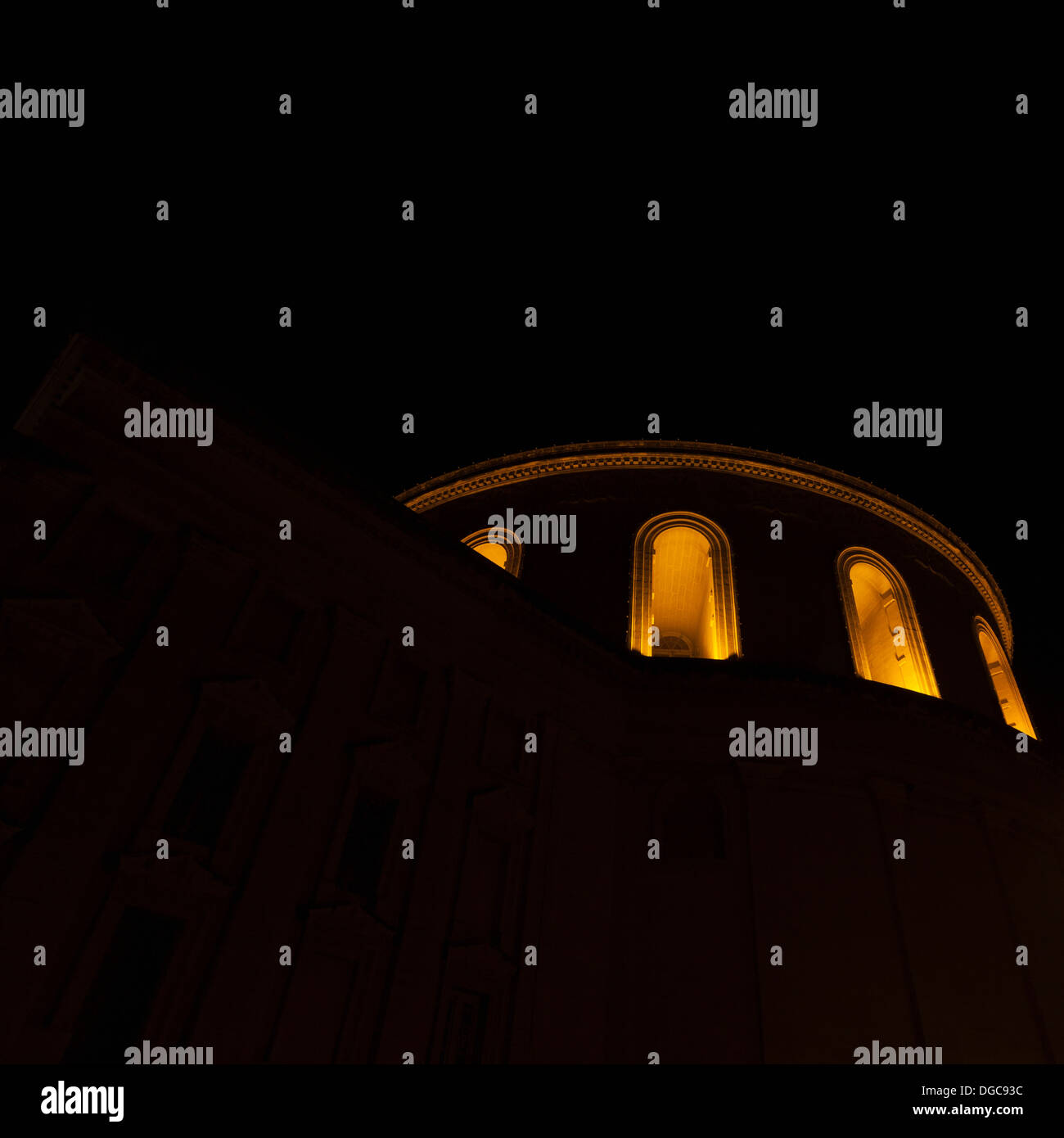 Rotunda of Mosta at night, Mosta, Malta Stock Photo - Alamy