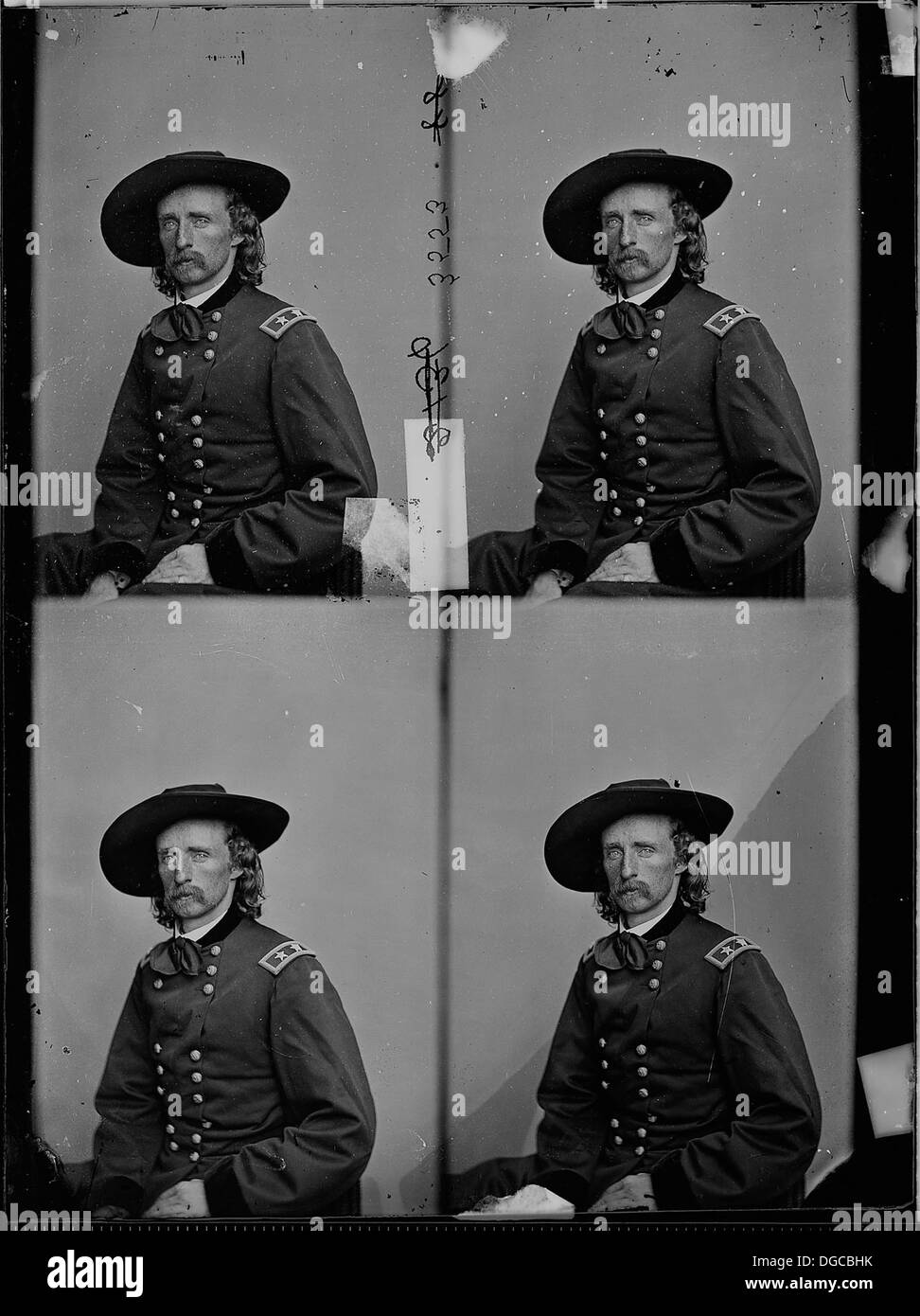 This is a portrait of General George A. Custer, a controversial figure ...