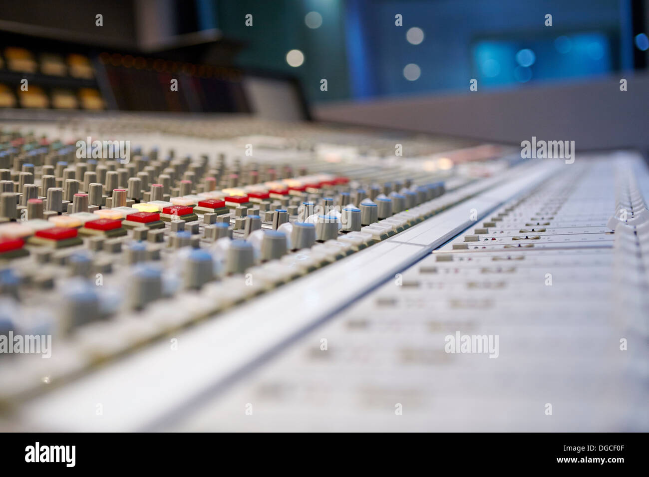 Mixing desk in sound studio Stock Photo - Alamy