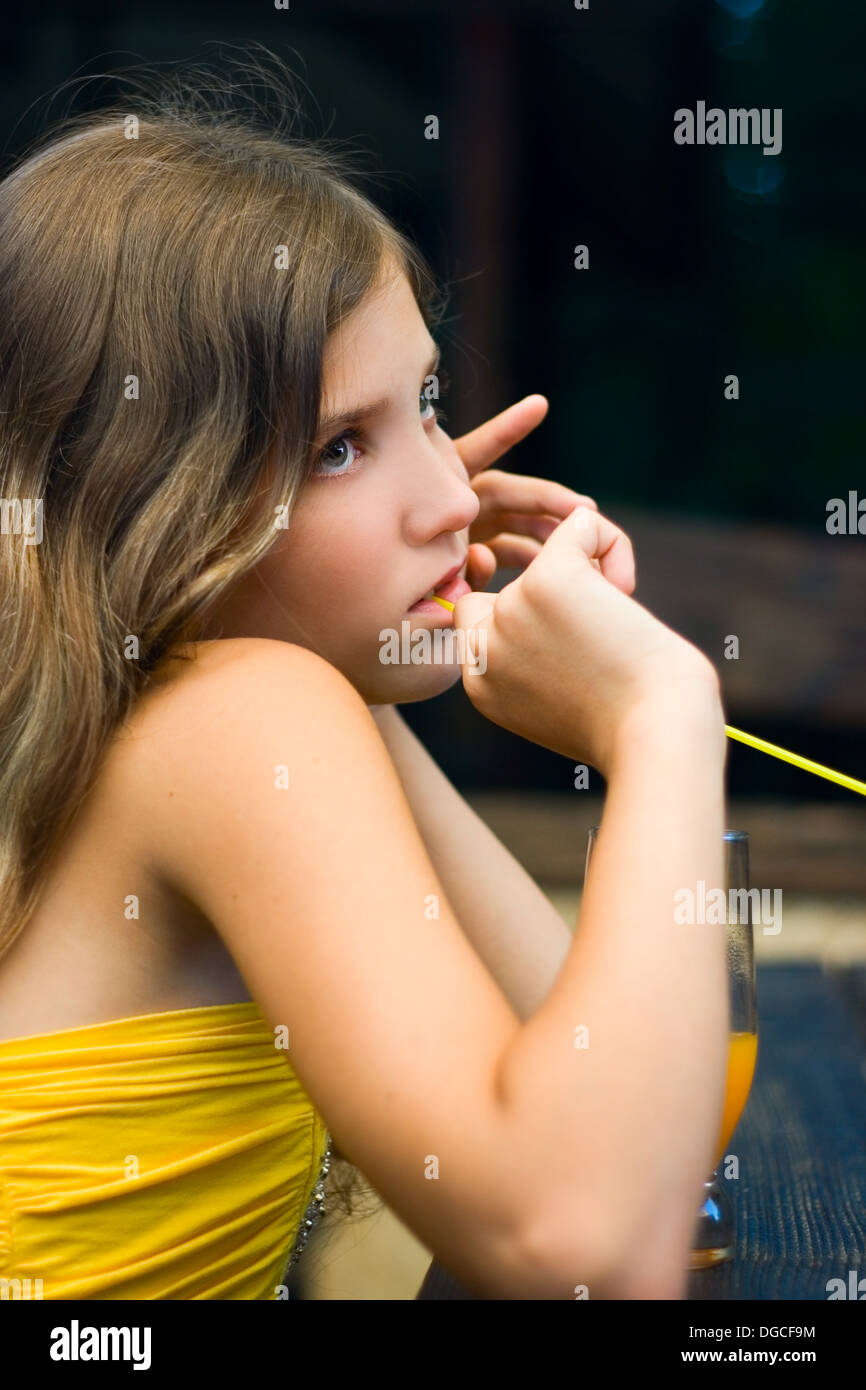 Portrait beautiful sad girl Stock Photo - Alamy