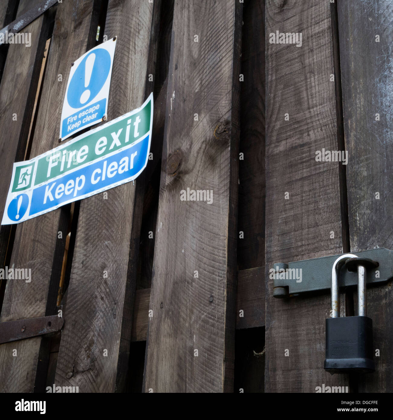 Blocked fire exit fire hi-res stock photography and images - Alamy