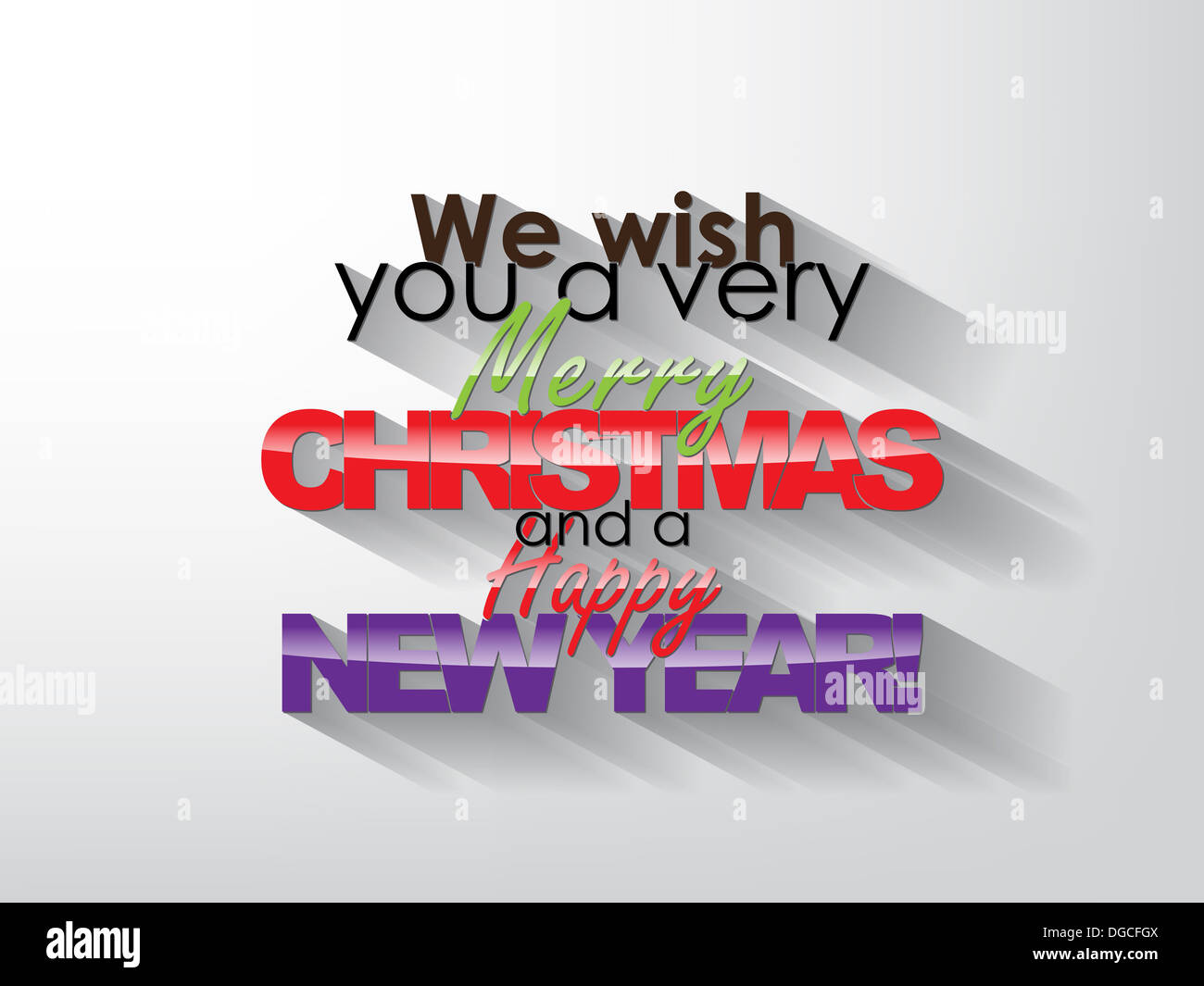We wish you a very Merry Christmas and a Happy New Year. Typography ...