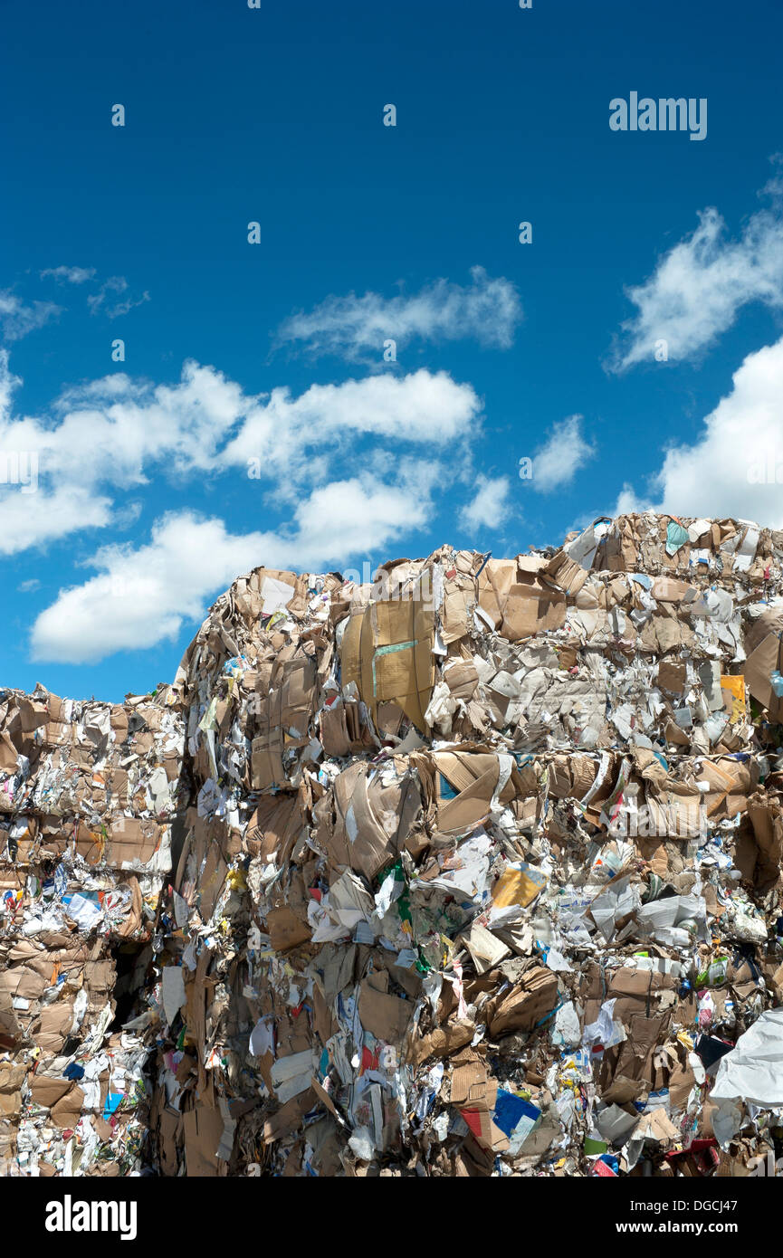 Pile of papers in a recycle center Stock Photo - Alamy