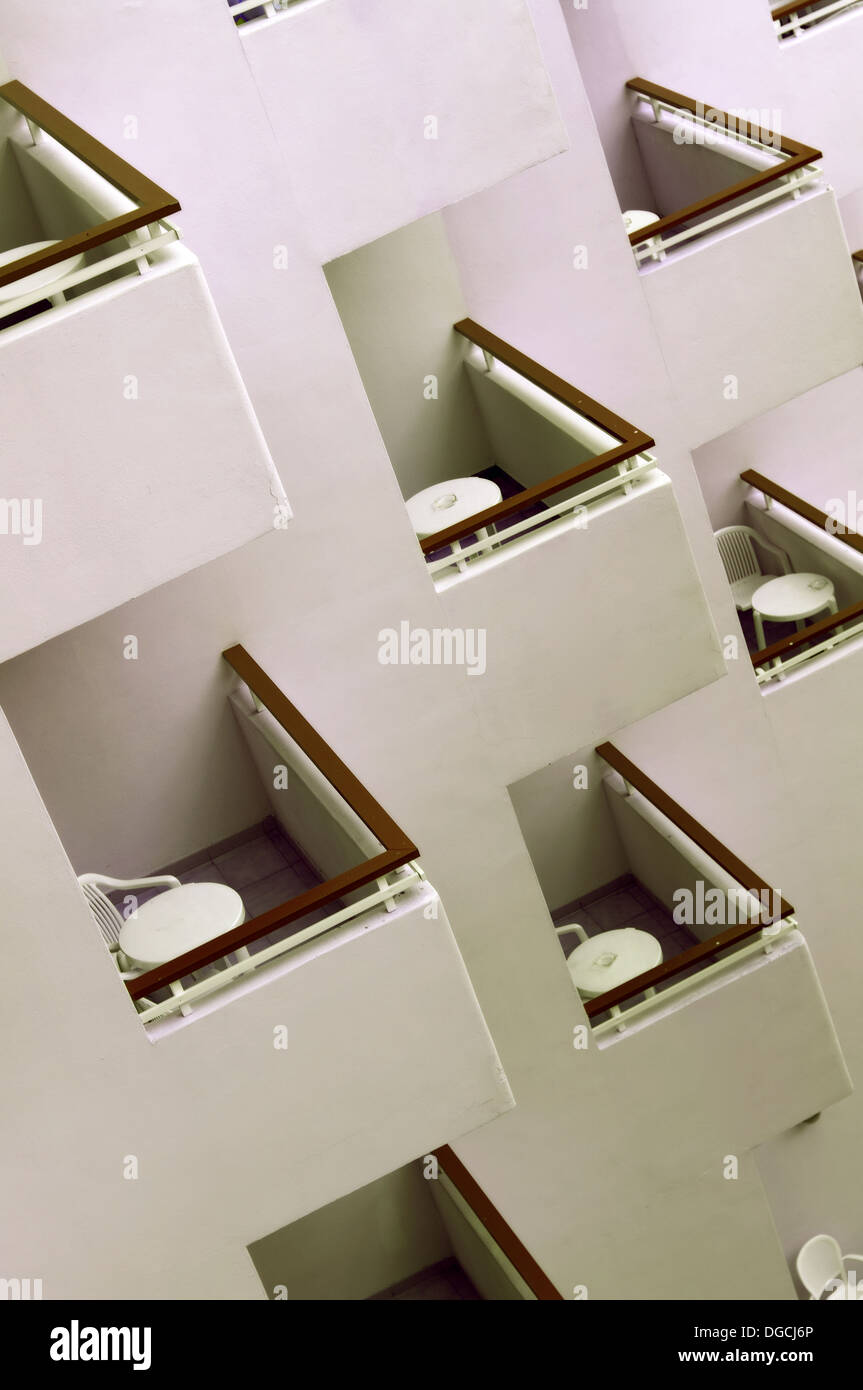 Terraces of apartment Stock Photo - Alamy