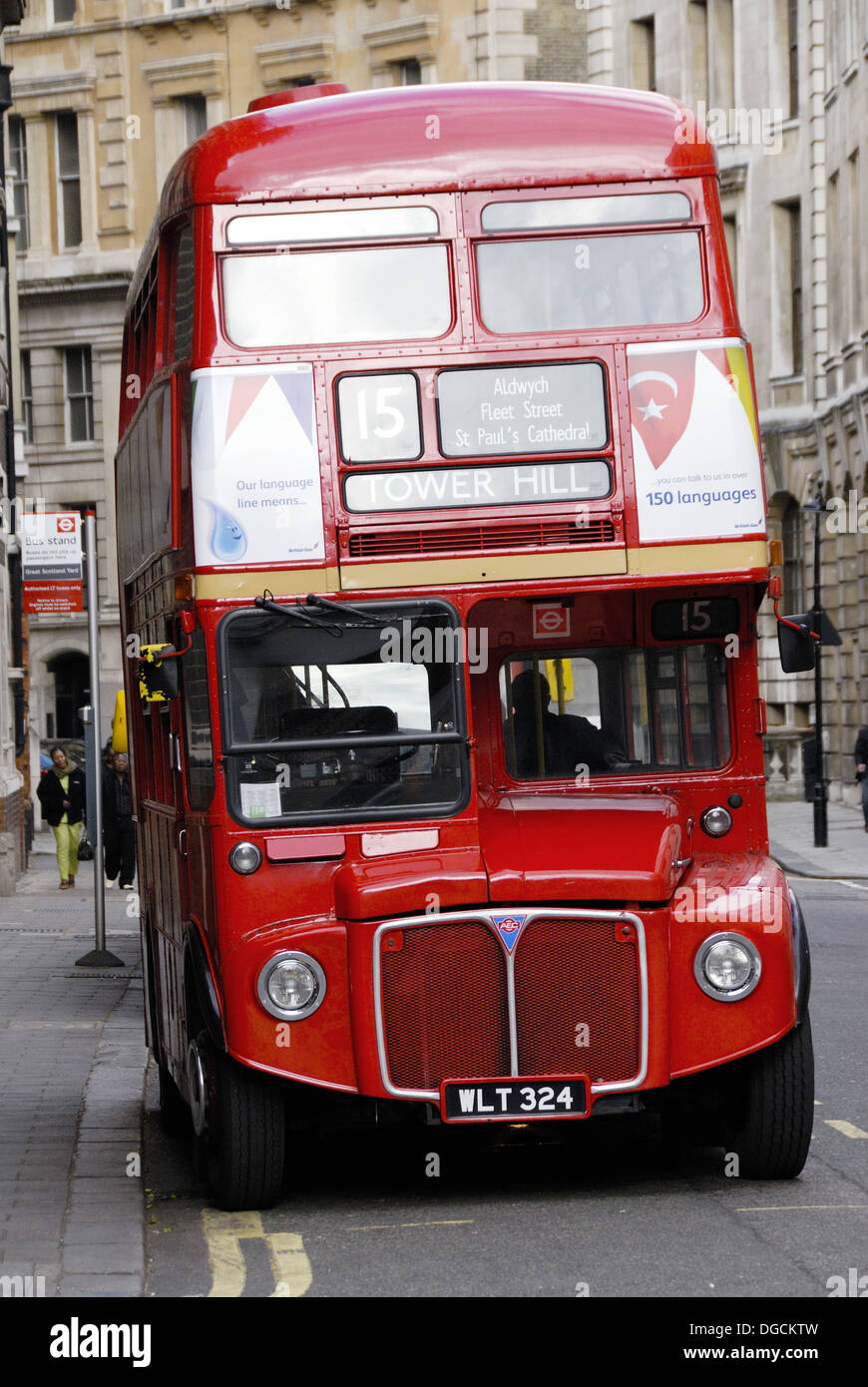 Double-decker bus, London. England, UK Stock Photo - Alamy