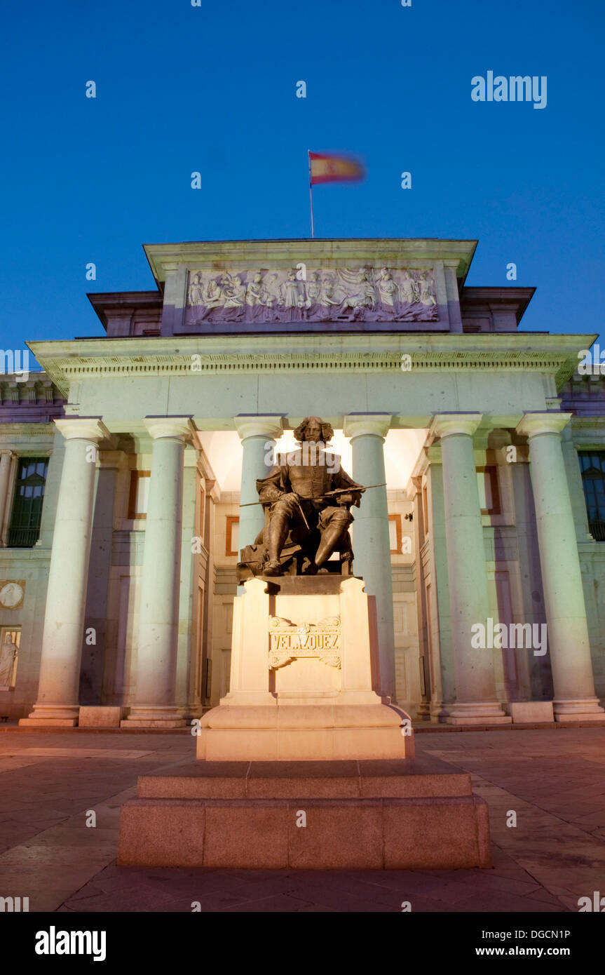 The Prado Museum, night view. Madrid, Spain Stock Photo - Alamy