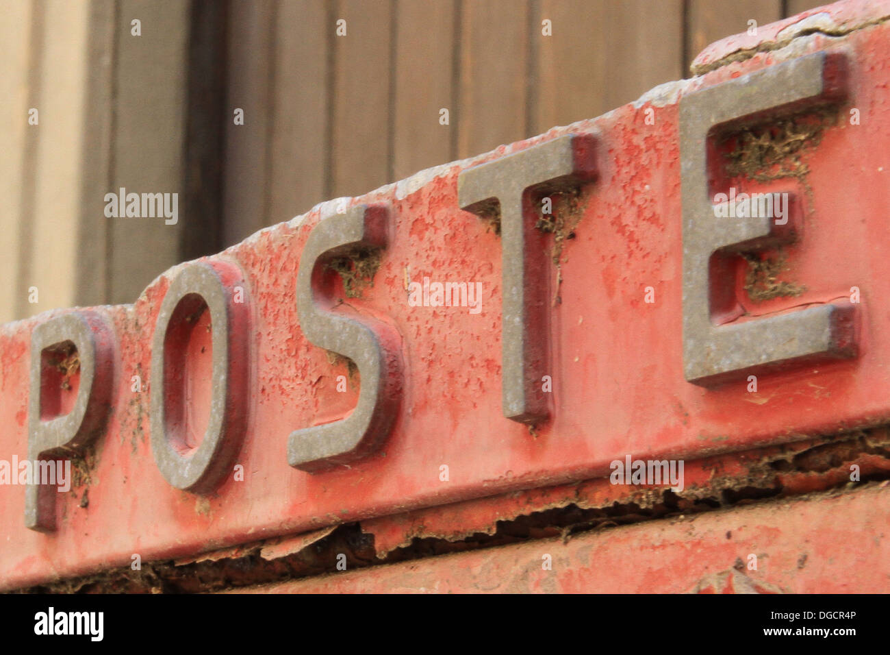 Post (poste) box in the city of Agrigento, Sicily, Italy Stock Photo ...