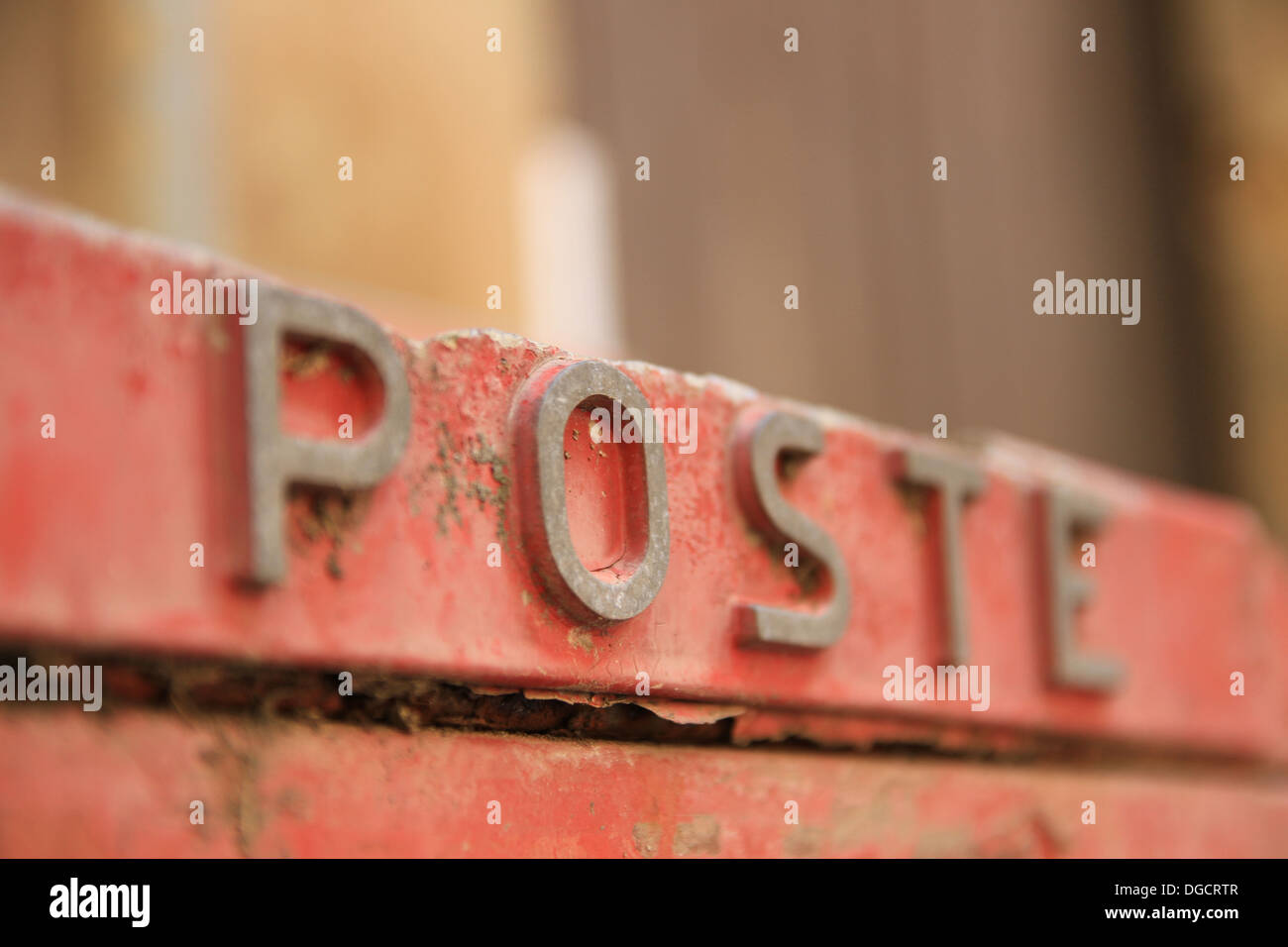 Post (poste) box in the city of Agrigento, Sicily, Italy Stock Photo ...
