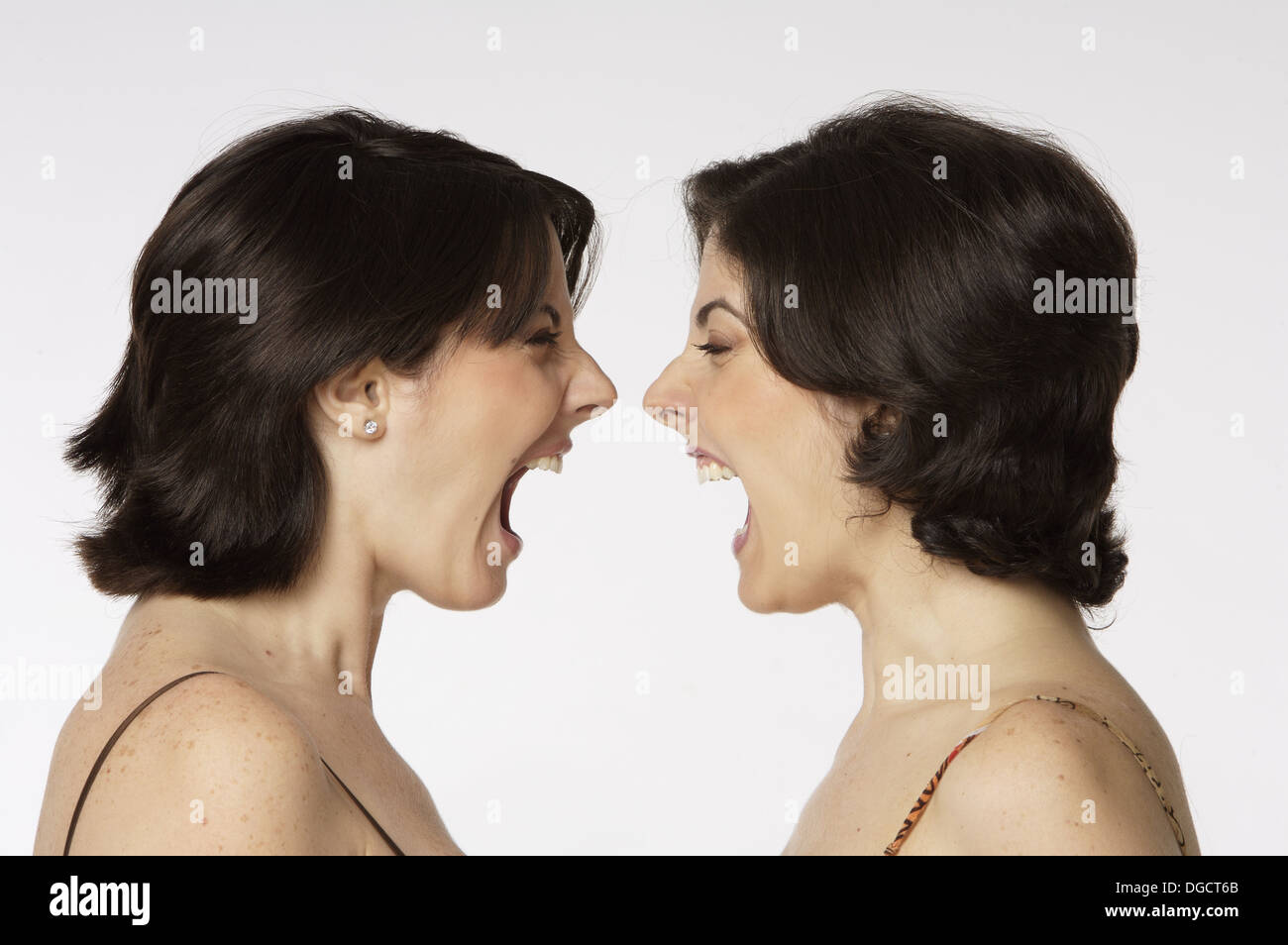 Twin sisters angry hi-res stock photography and images - Alamy