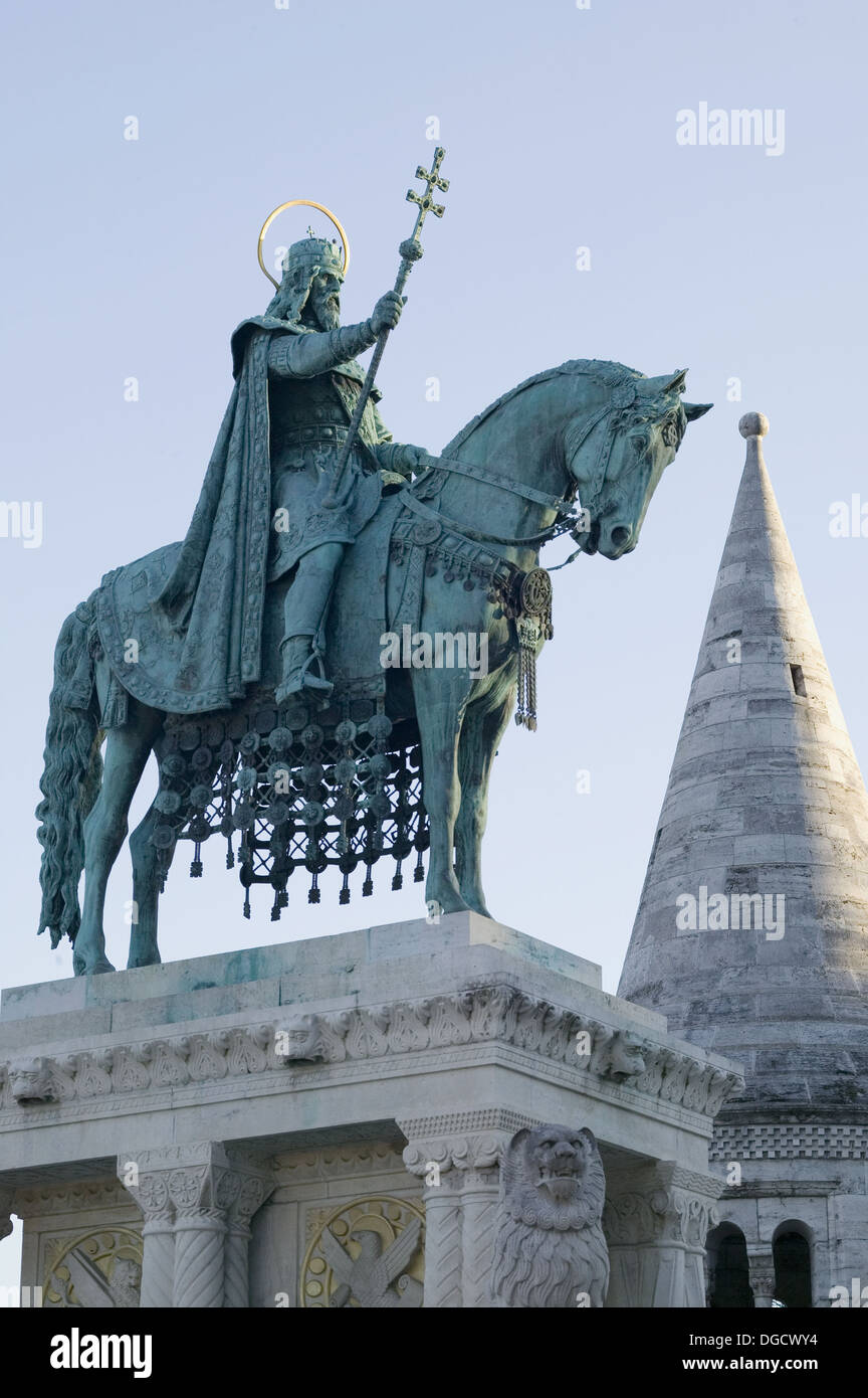 St Stephen Statue on Castle Hill. Budapest. Hungary Stock Photo - Alamy