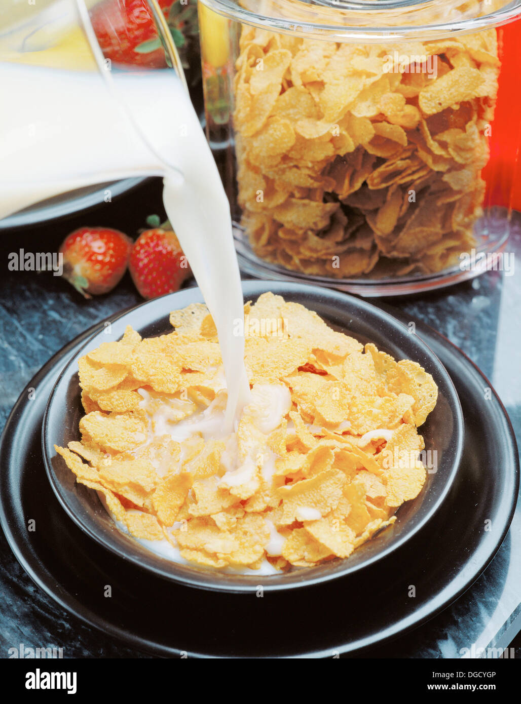 Corn flakes, breakfast Stock Photo - Alamy