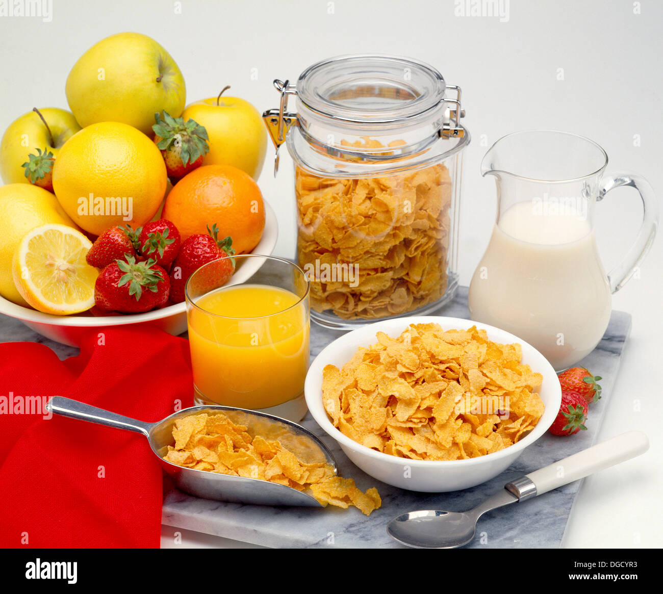 Breakfast, corn flakes Stock Photo - Alamy