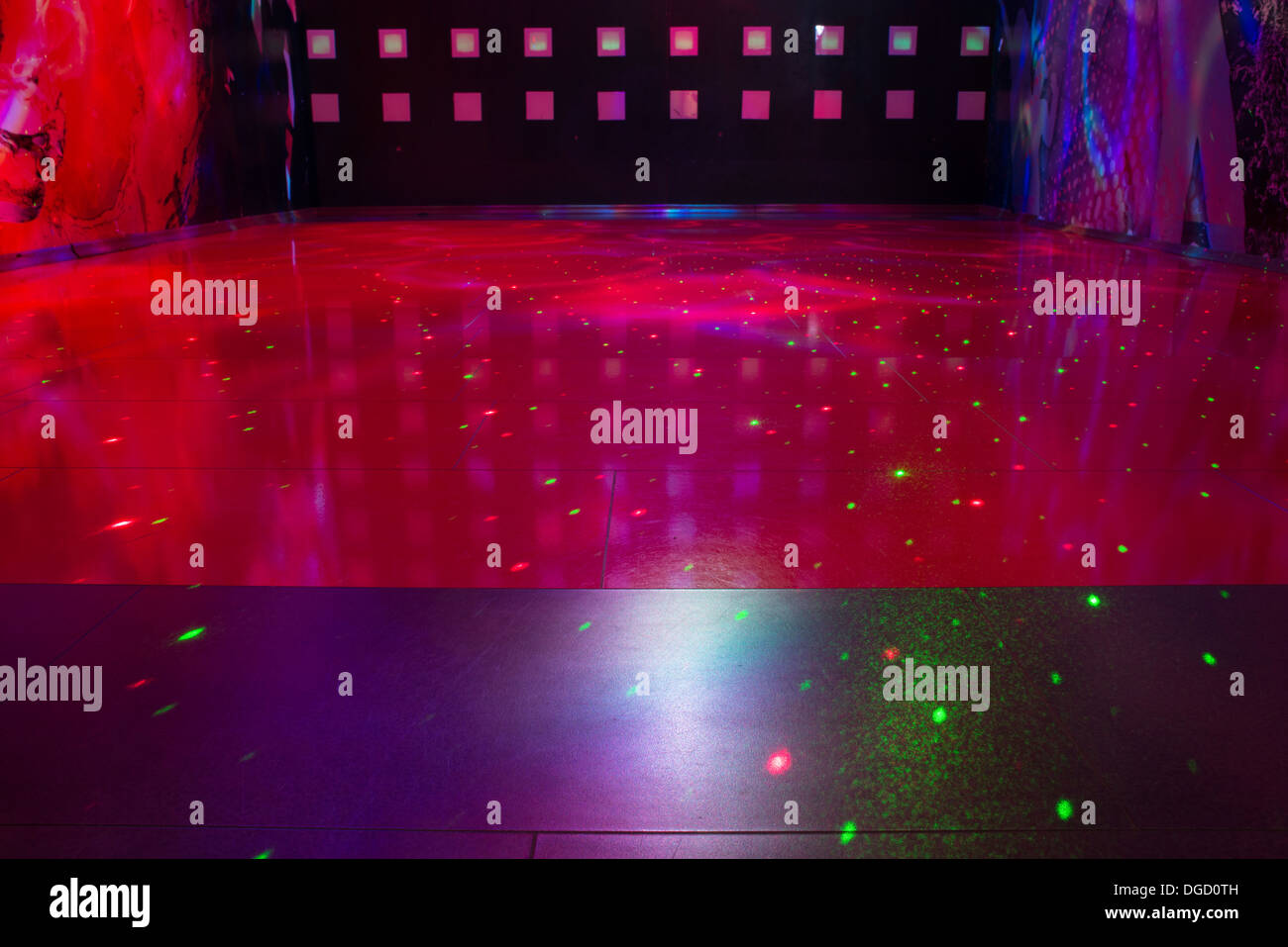Disco with colorful lights. Dancing Stock Photo - Alamy