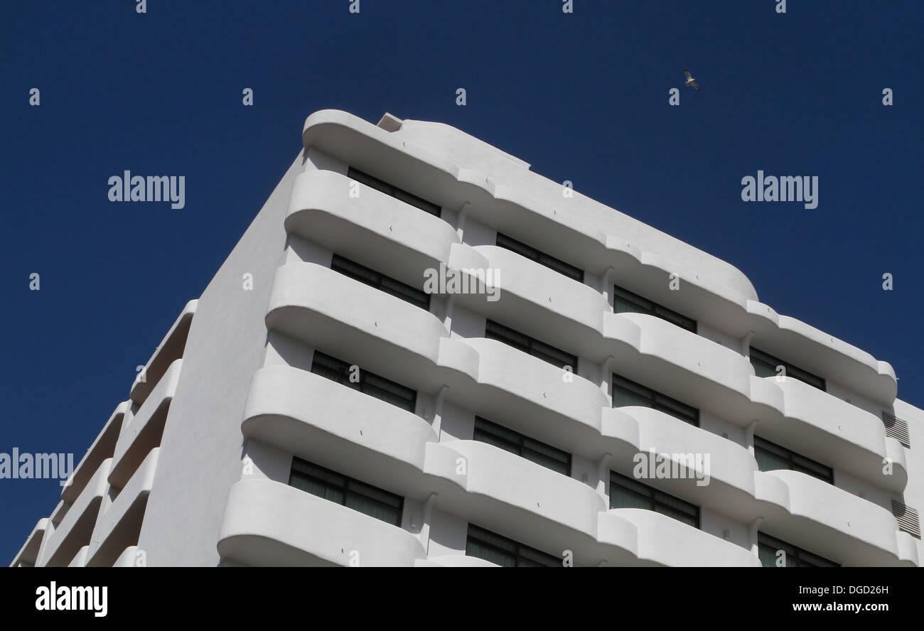 Residential building seen in the City of Palma de Mallorca, in Spain ...