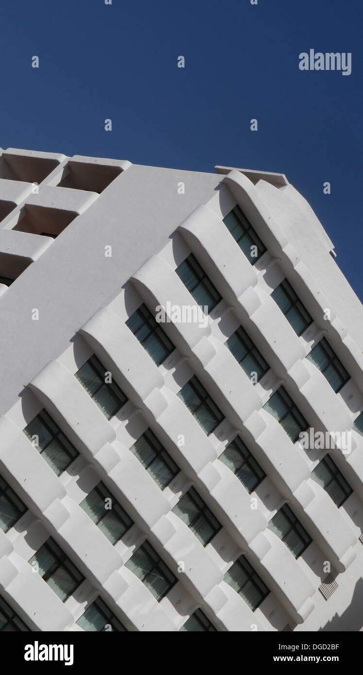 Residential building seen in the City of Palma de Mallorca, in Spain ...