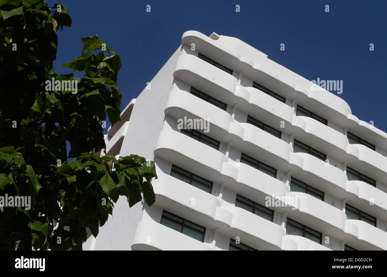 Residential building seen in the City of Palma de Mallorca, in Spain ...