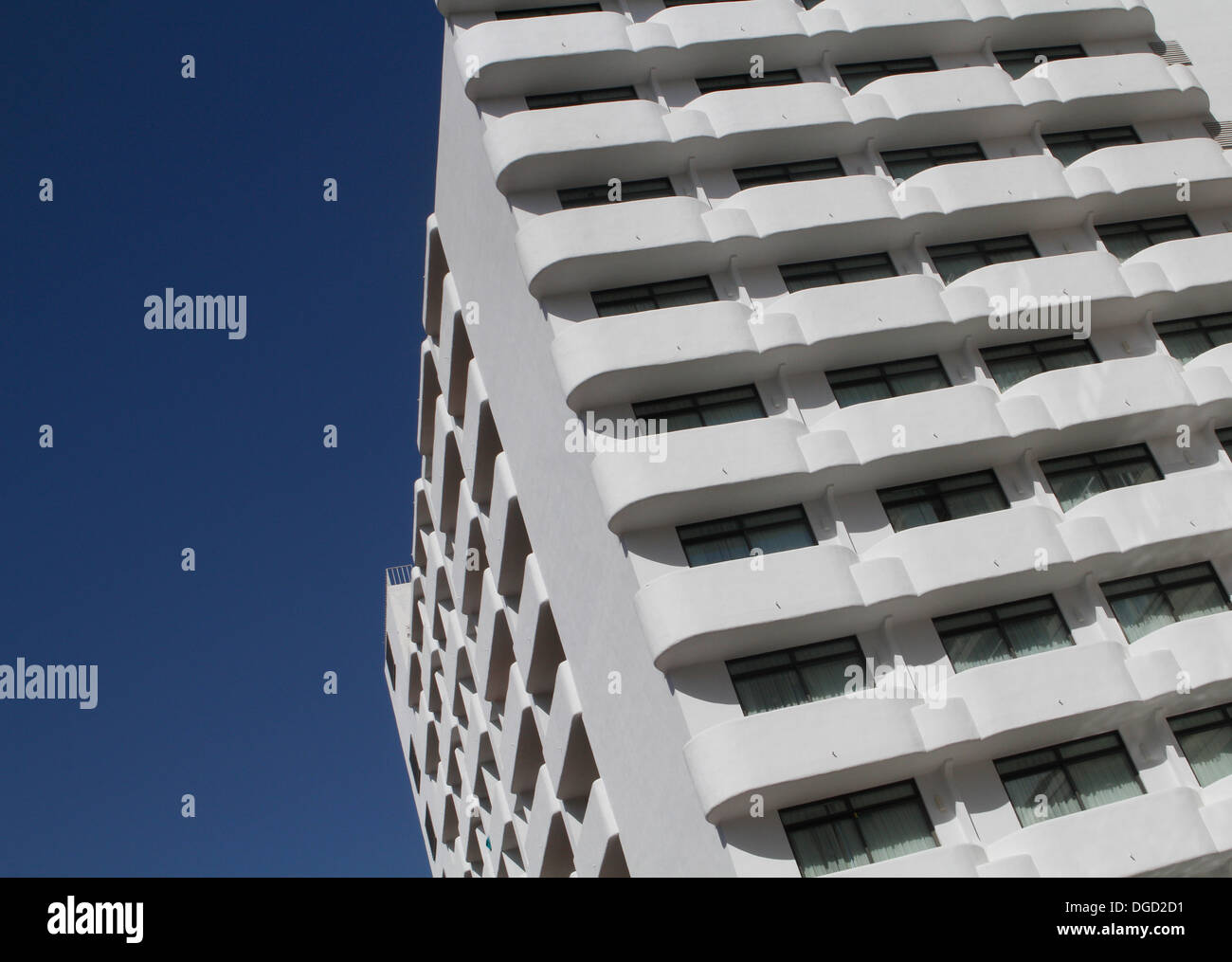 Residential building seen in the City of Palma de Mallorca, in Spain ...