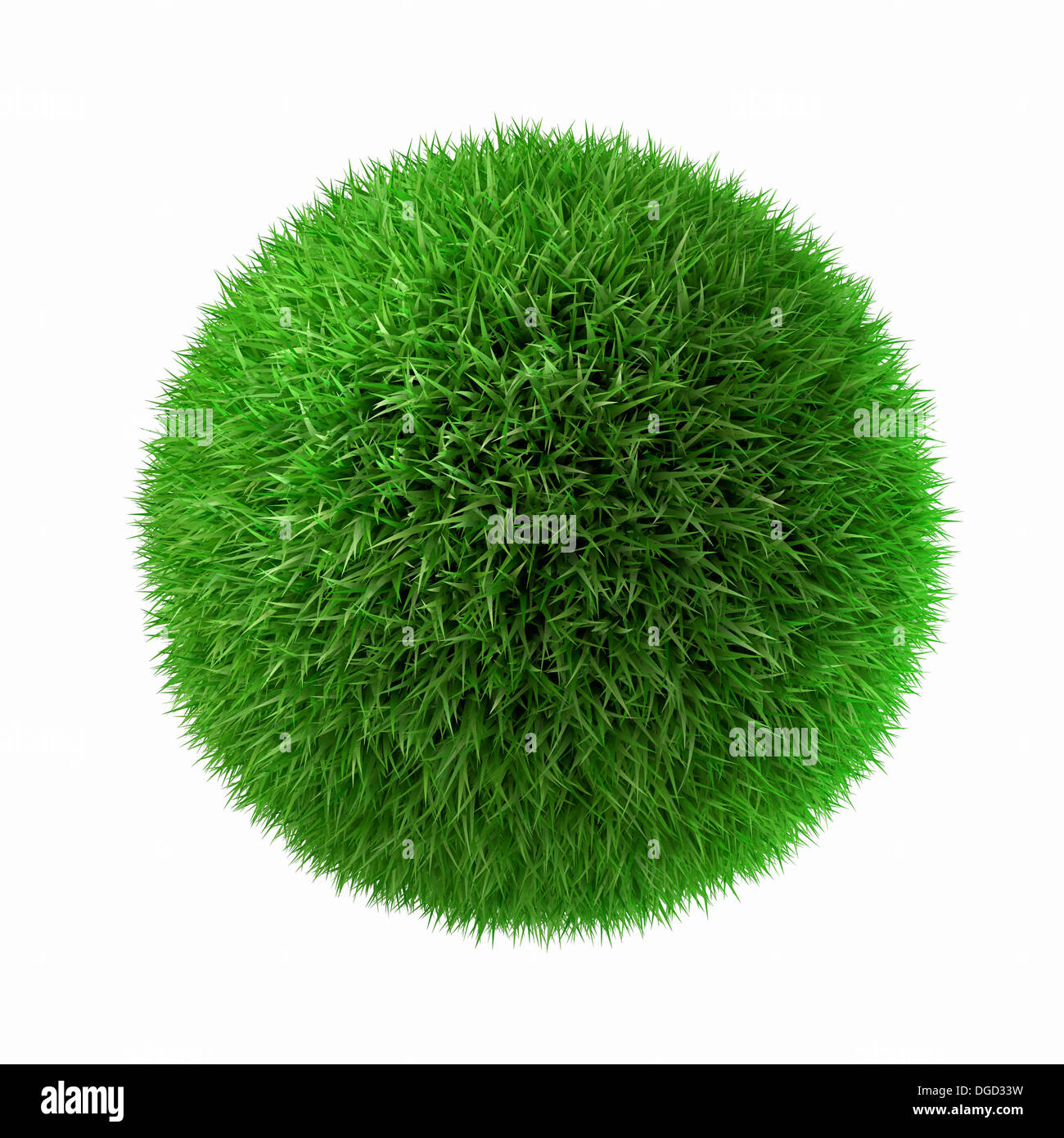 3d image of green grass ball Stock Photo - Alamy