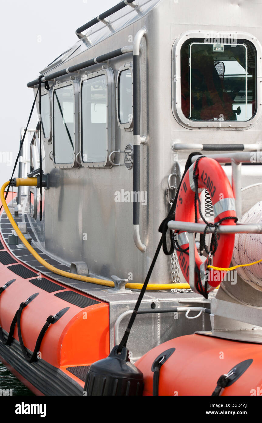 Detail of Coast Guard's new 42 foot special purpose jet-powered surf ...