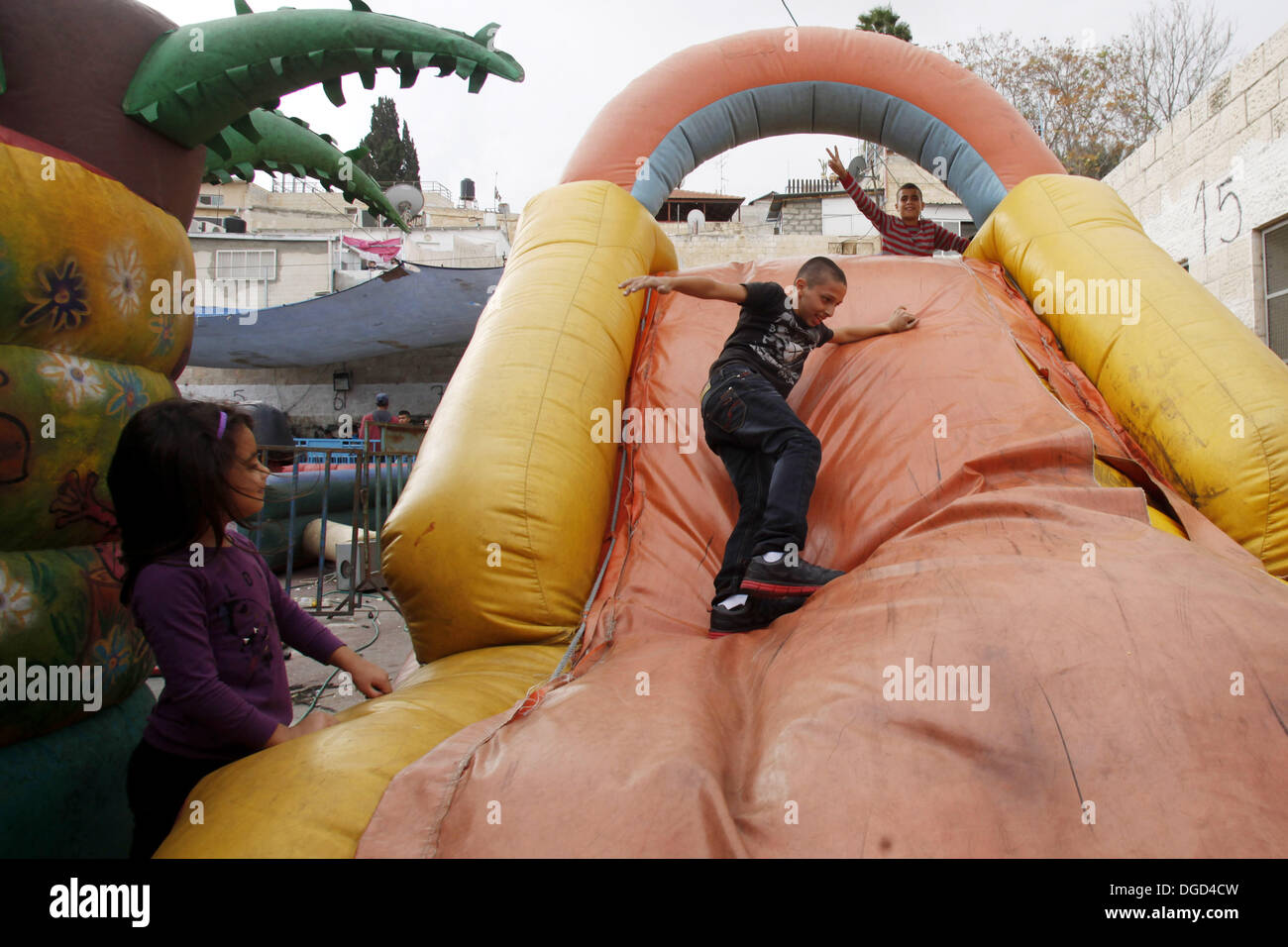 Palestinian boys play in hi-res stock photography and images - Alamy