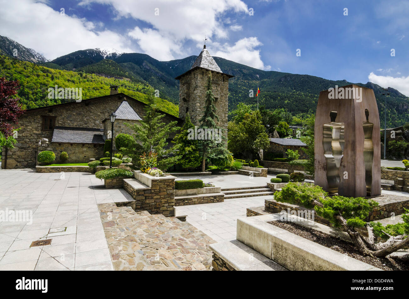 Historic Casa de la Vall, an old house built in 1580, now home to the ...