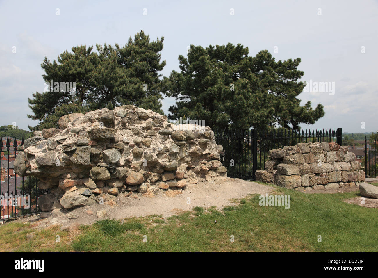 Ruins of what was once the motte of the Norman Oswestry Castle built in ...