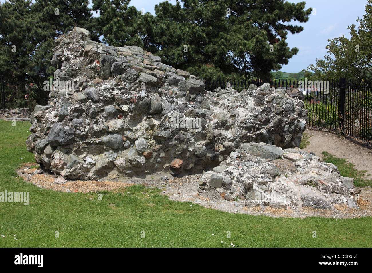 Ruins of what was once the motte of the Norman Oswestry Castle built in ...
