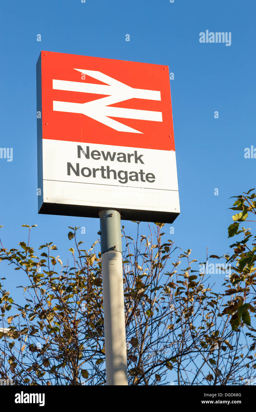 Sign newark northgate train station hi-res stock photography and images ...