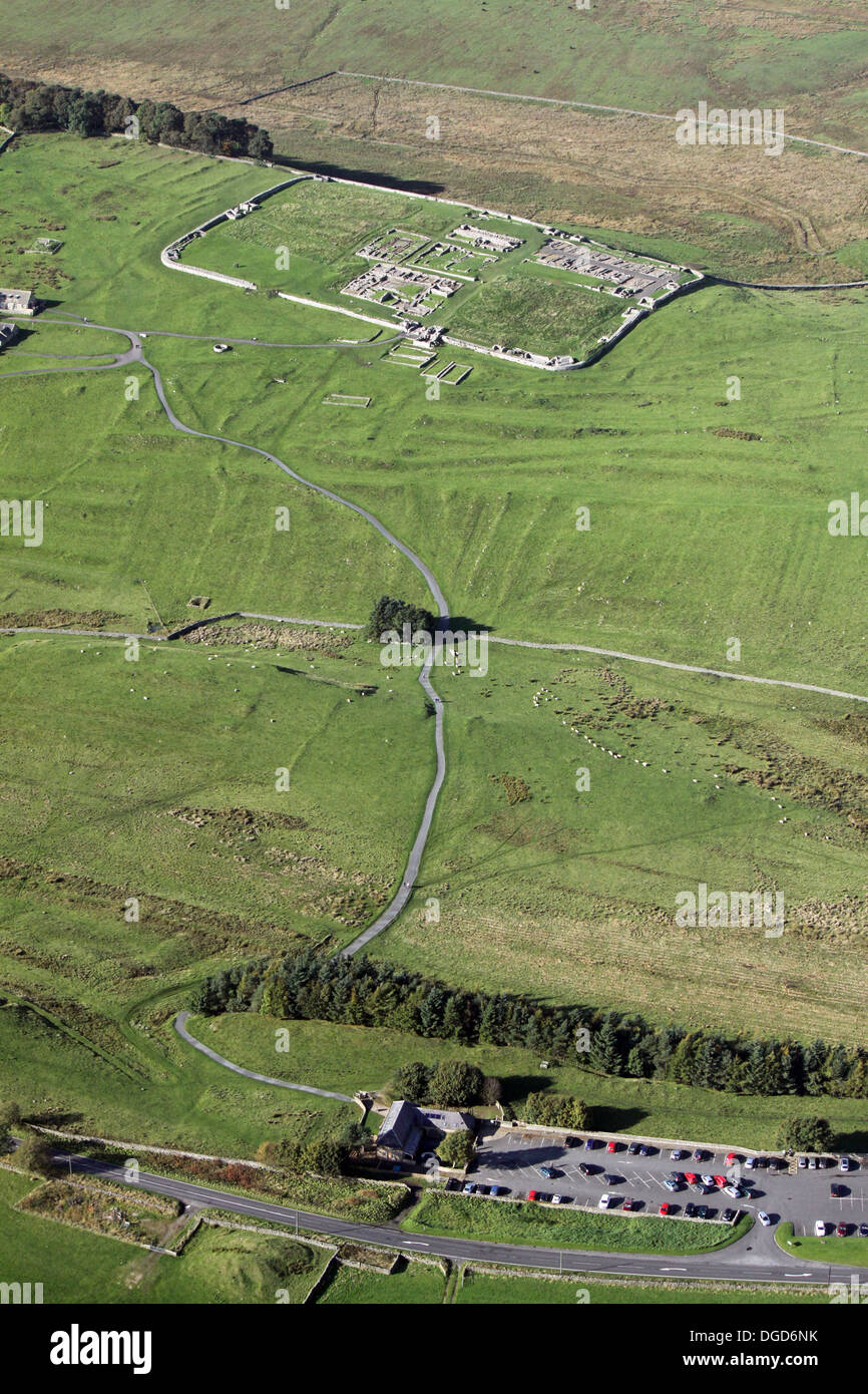 aerial view of Housesteads Fort, the most complete Roman Fort in ...